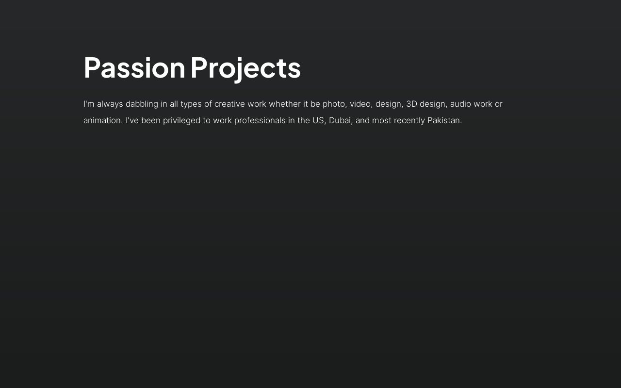 Passion Projects